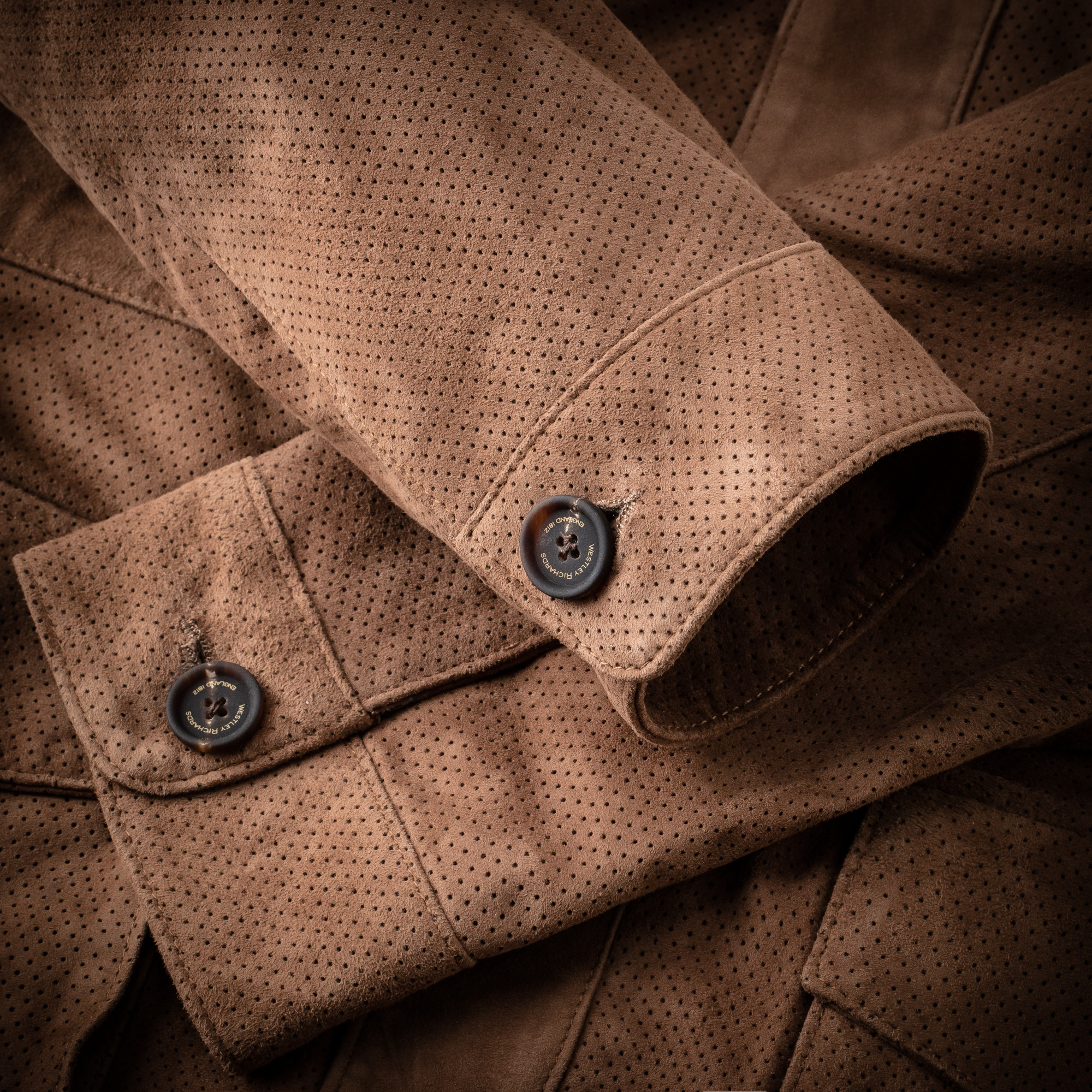 Westley Richards Stanhope Perforated Suede Safari Jacket