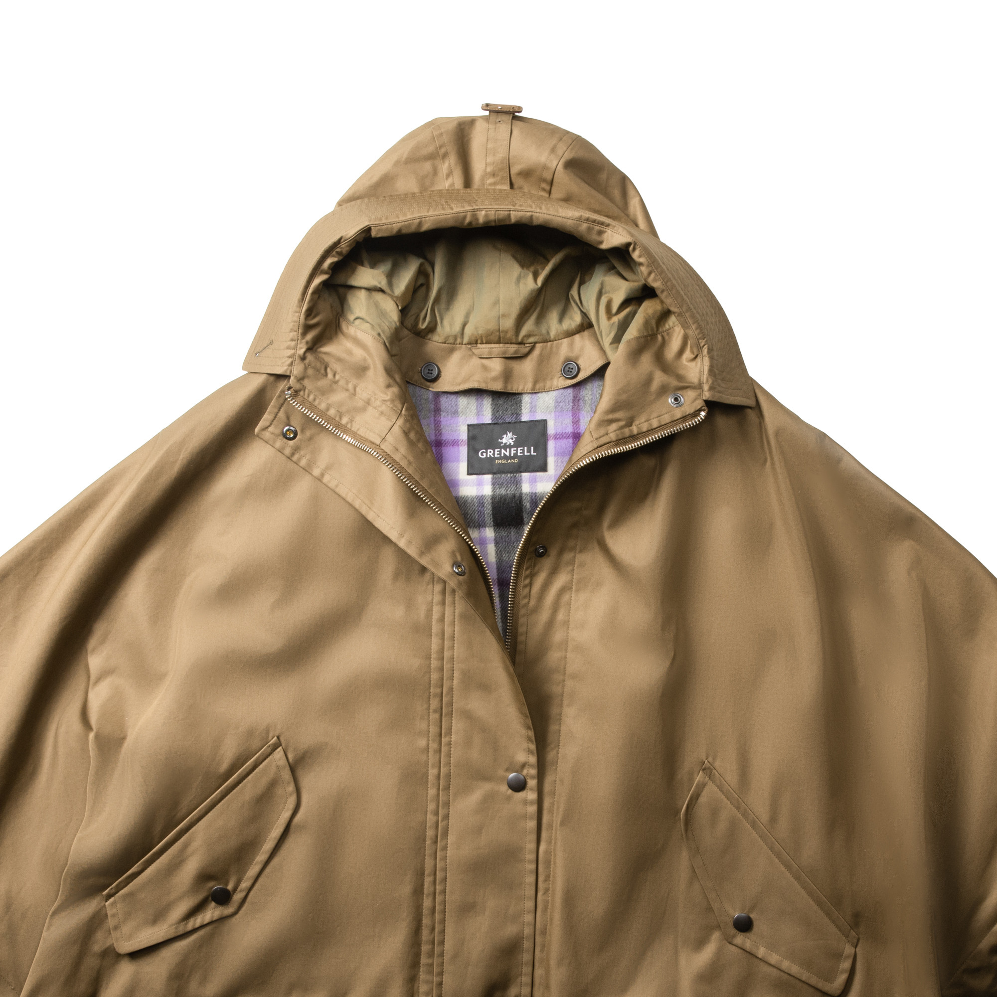 Grenfell Men's Cape with Liner in Drab