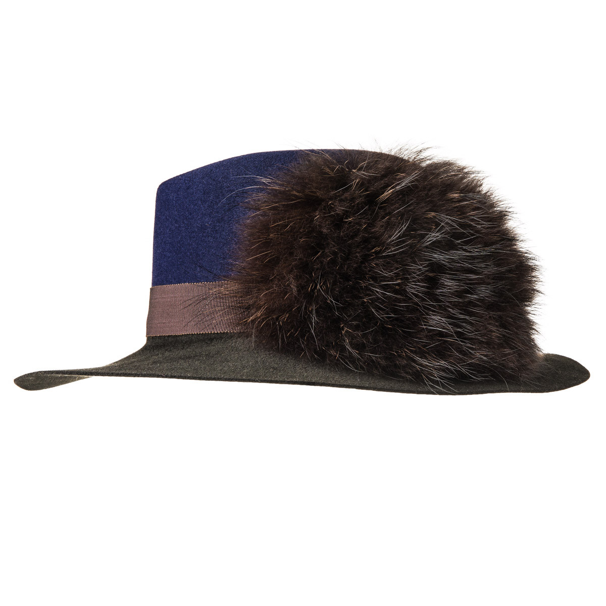 Inverni - Ladies Florence Hat - Navy/Brown