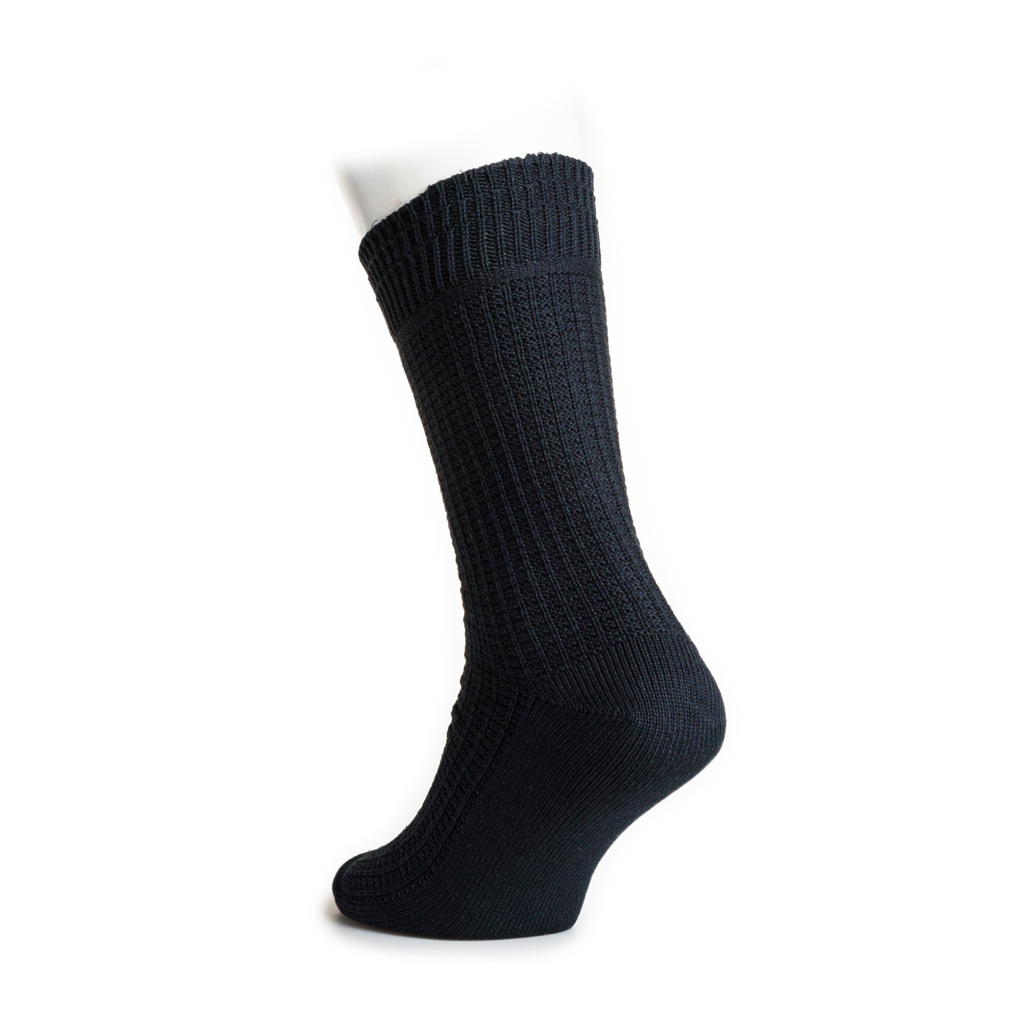 Rototo - Cotton Waffle Socks in Charcoal