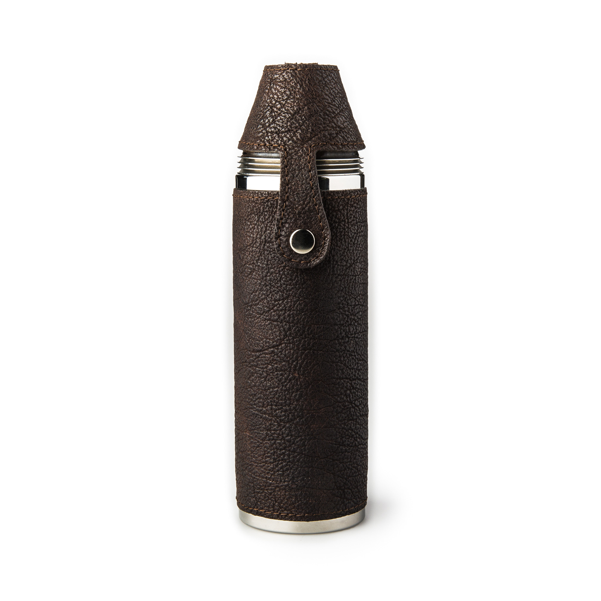 Westley Richards 10oz Hunters Flask - Buffalo Leather
