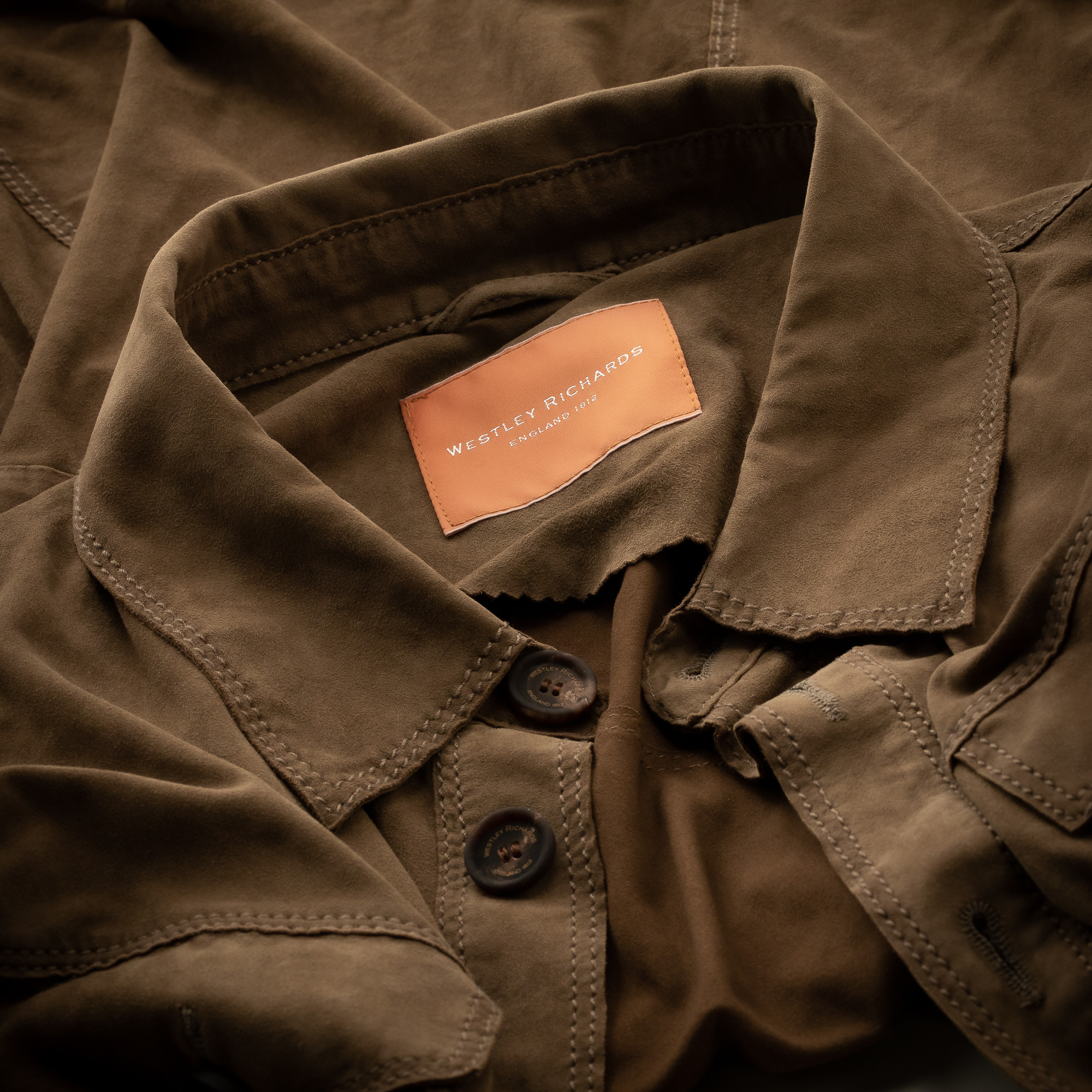 Westley Richards Dinesen Suede Shirt Jacket