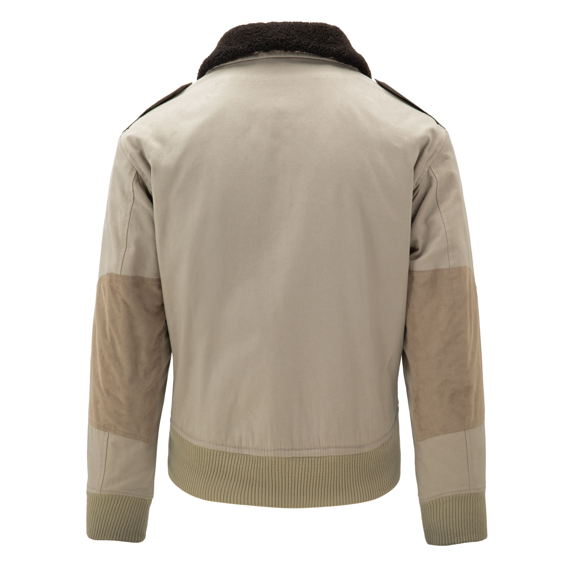 Westley Richards Hide Jacket with Shearling Collar in Sand Stone