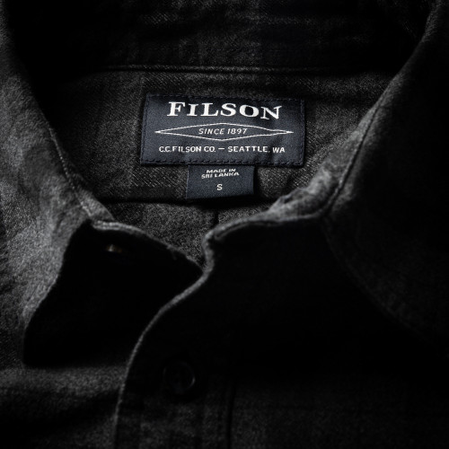 Filson Alaskan Guide Shirt in Heather Grey & Black Plaid