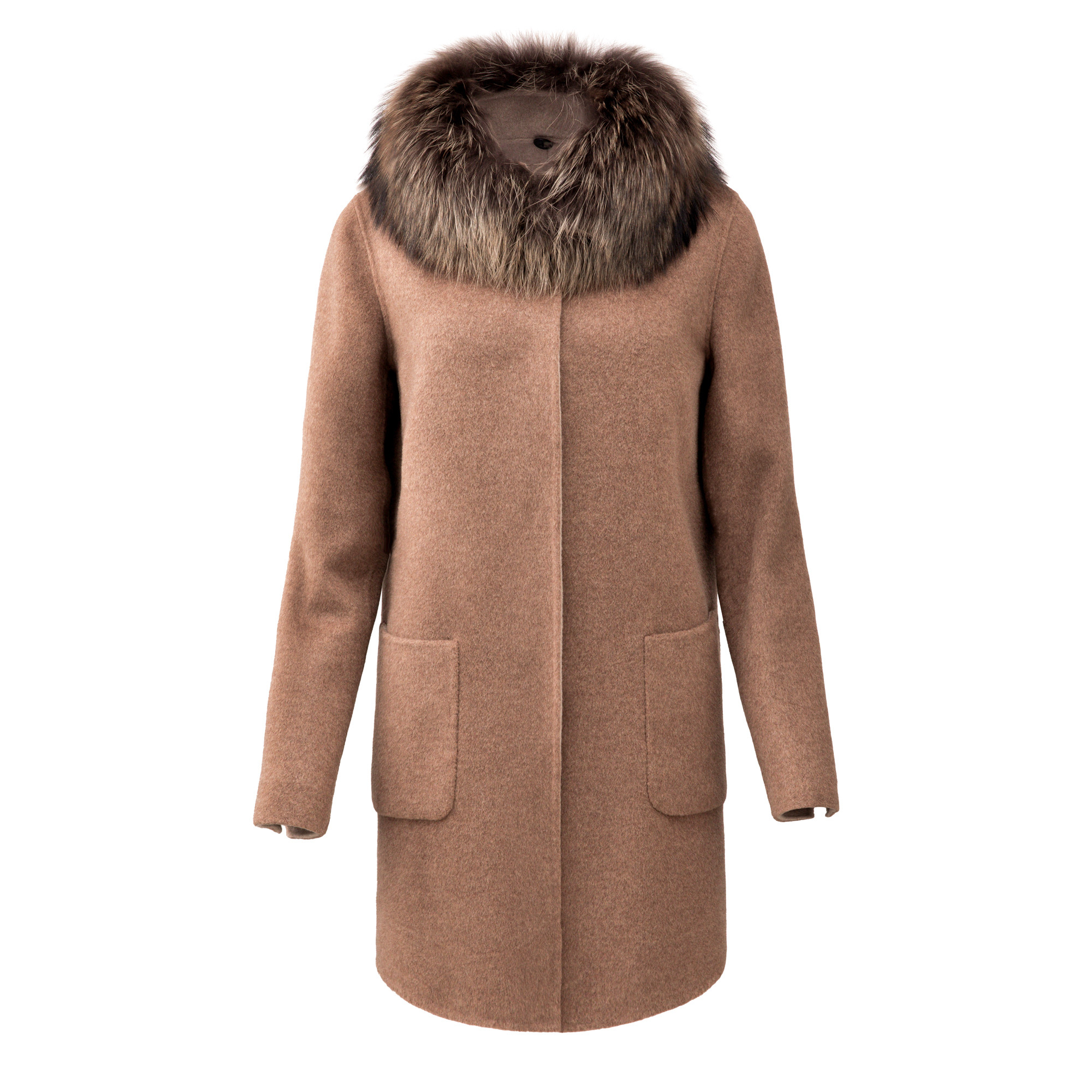 Maximilian Ladies Bella Jacket With Fur Collar