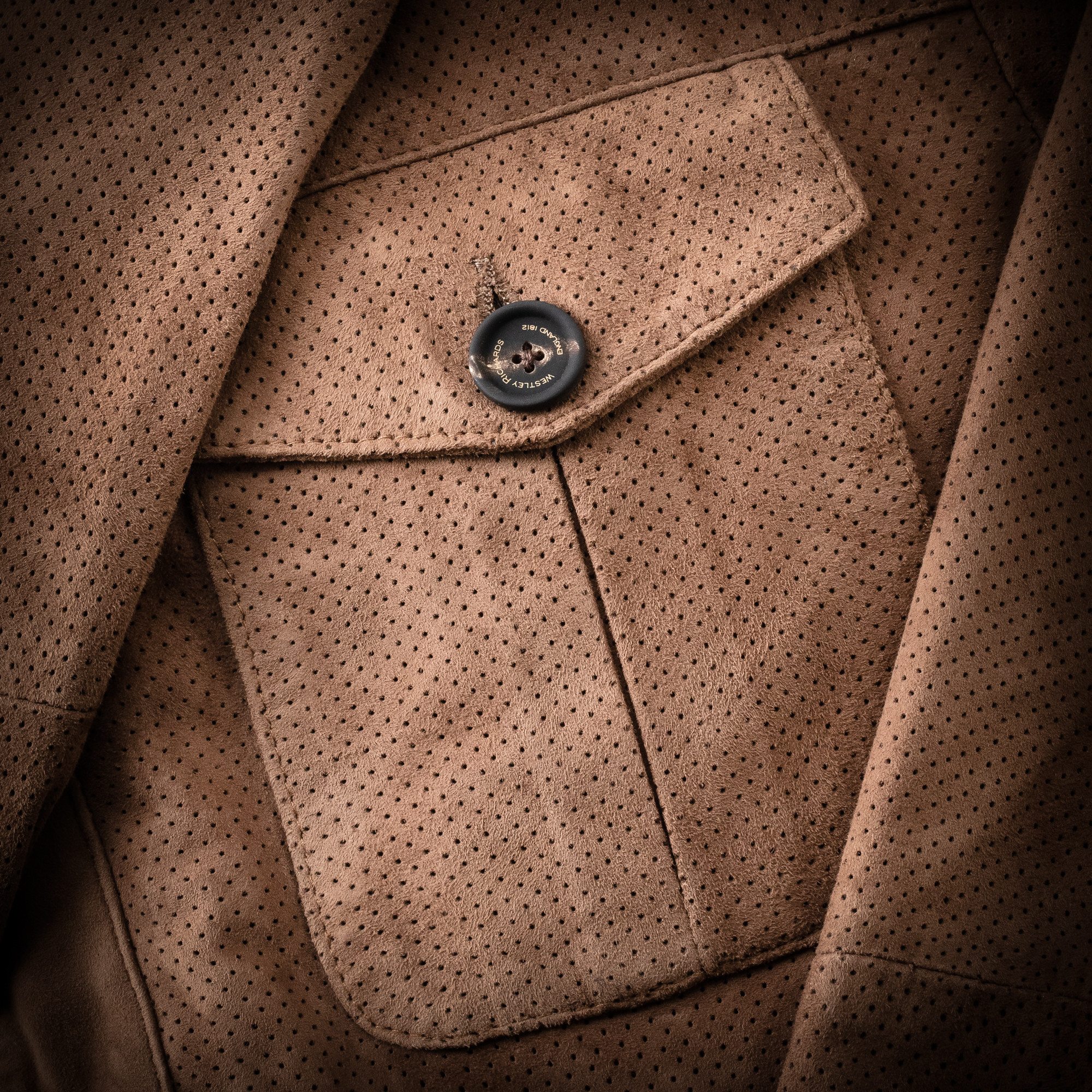 Westley Richards Stanhope Perforated Suede Safari Jacket