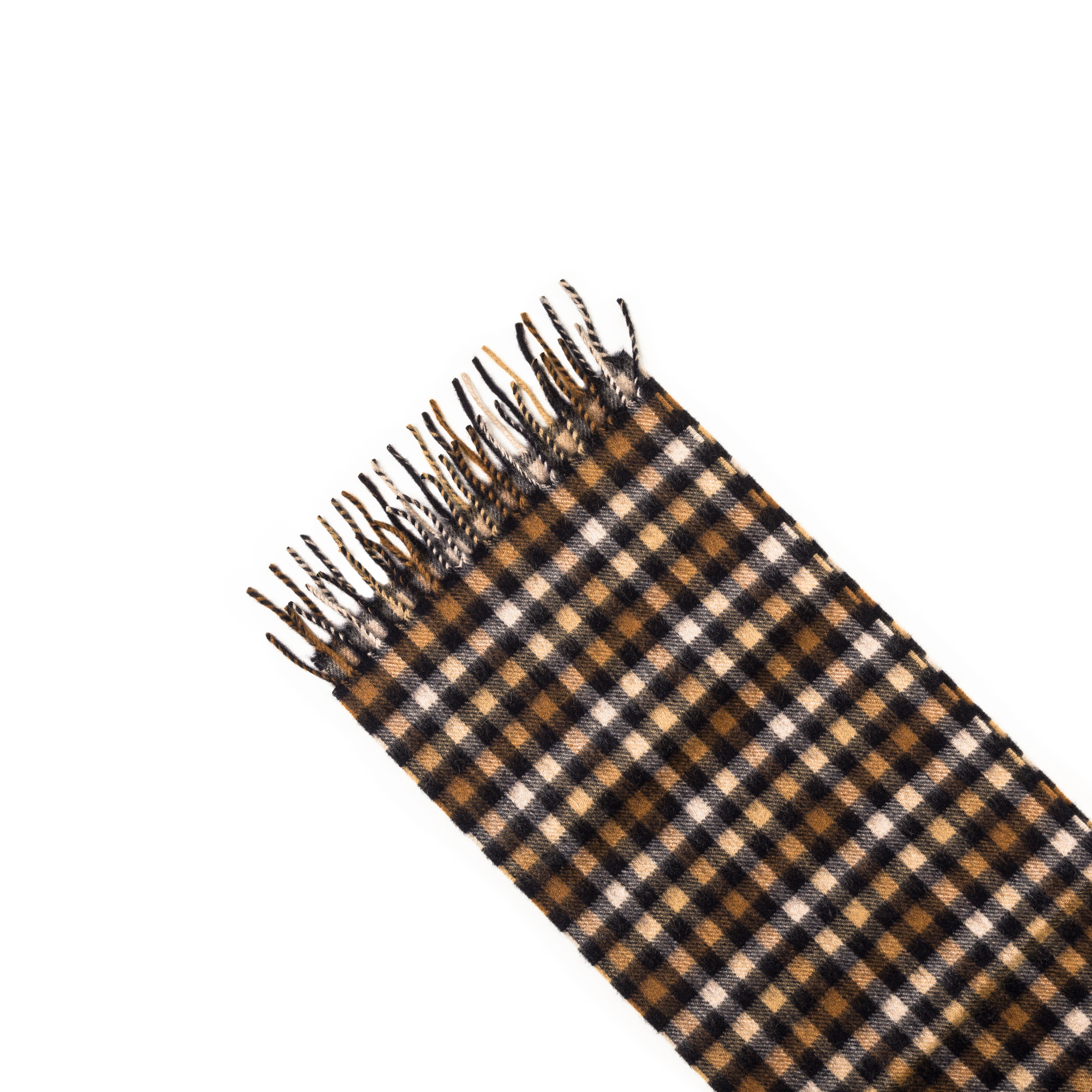 Westley Richards Pure Cashmere Scarf in Navy Shepherd Check