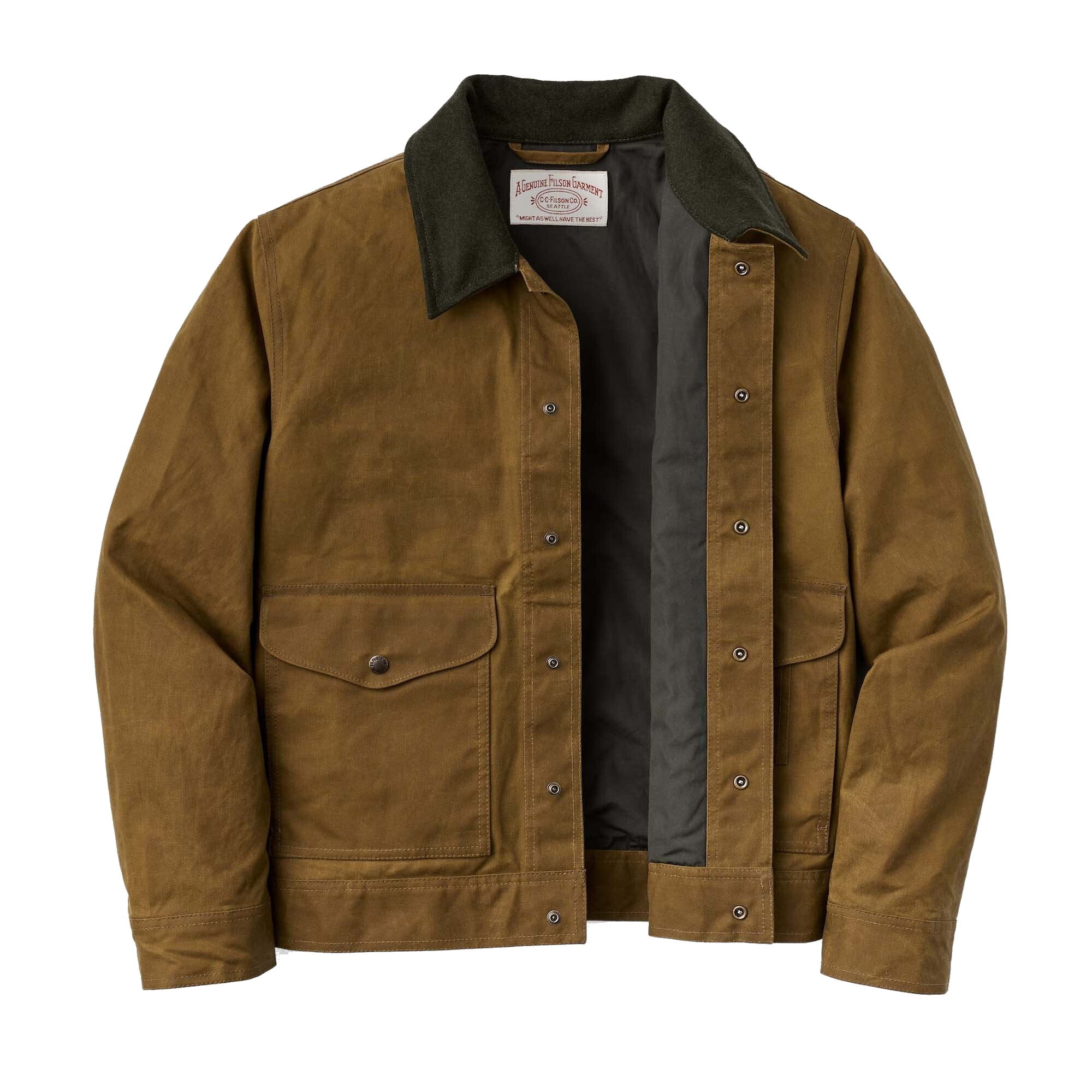 Filson Tin Cloth Work Jacket in Dark Tan