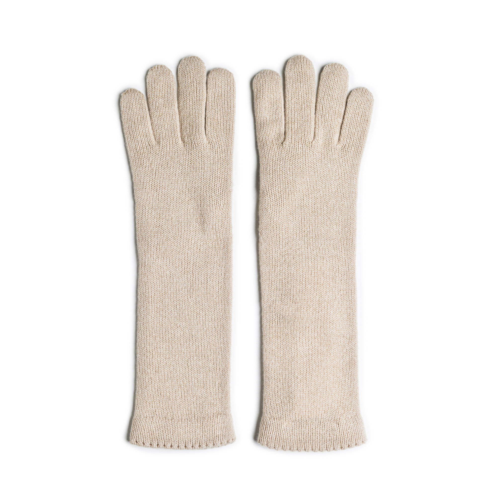 Inverni - Ladies Cashmere and Leather Gloves - Vanilla