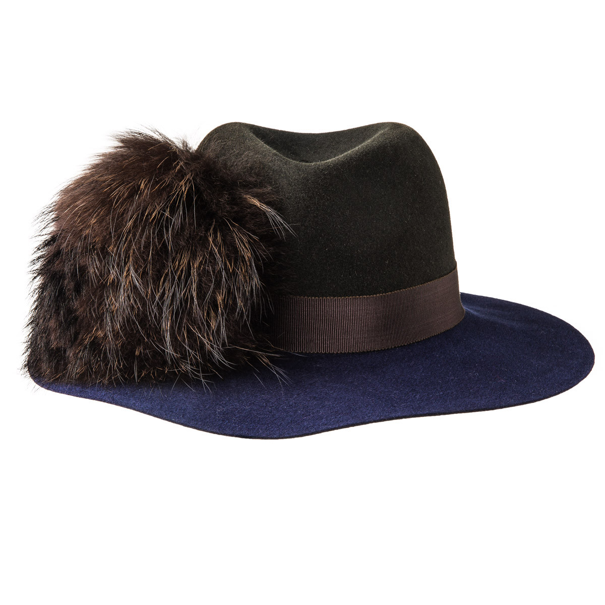 Inverni - Ladies Florence Hat - Brown/Navy