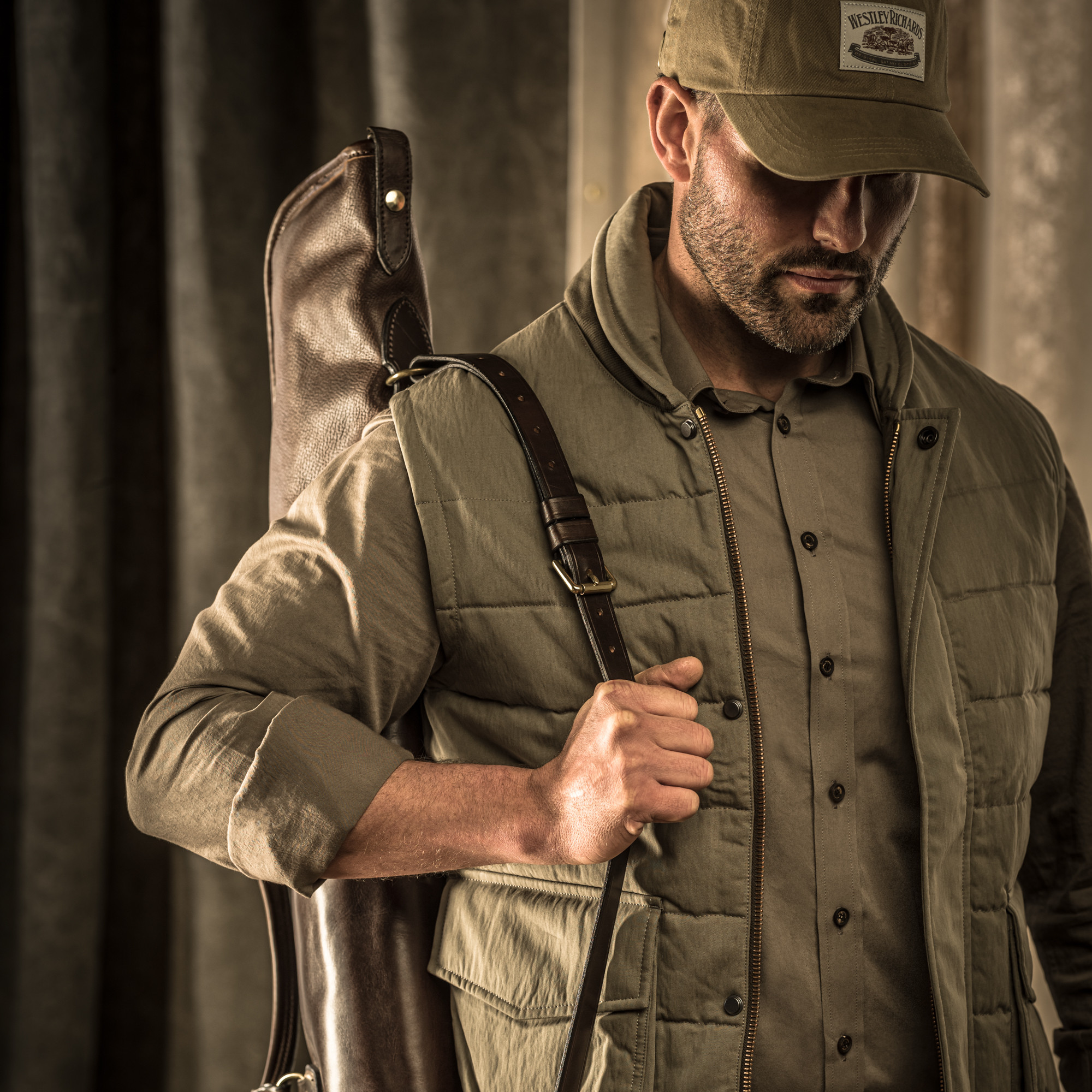 Westley Richards Pathfinder Quilted Gilet in Hunter Green