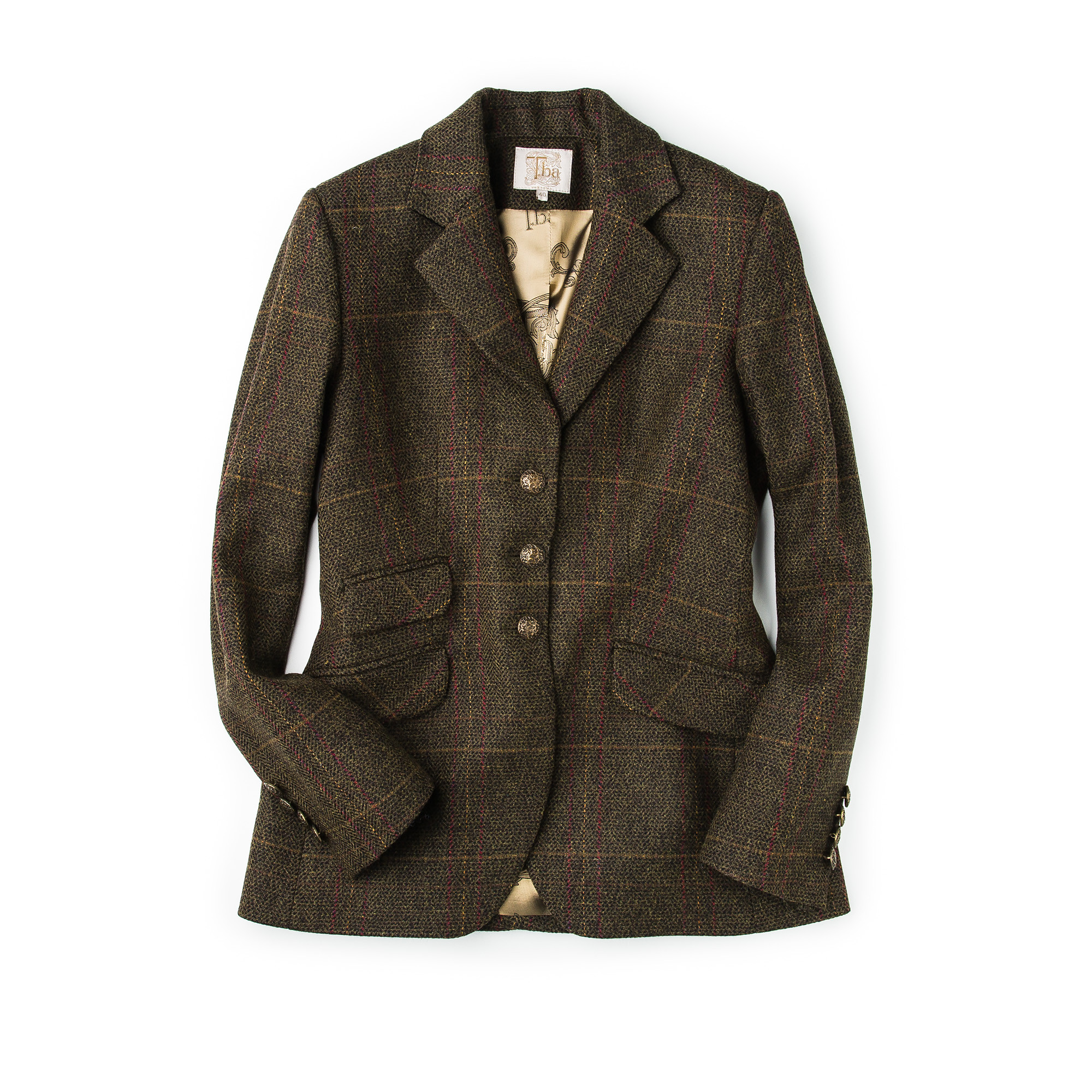 T.ba Ladies Hacking Jacket - Fuchsia Overcheck