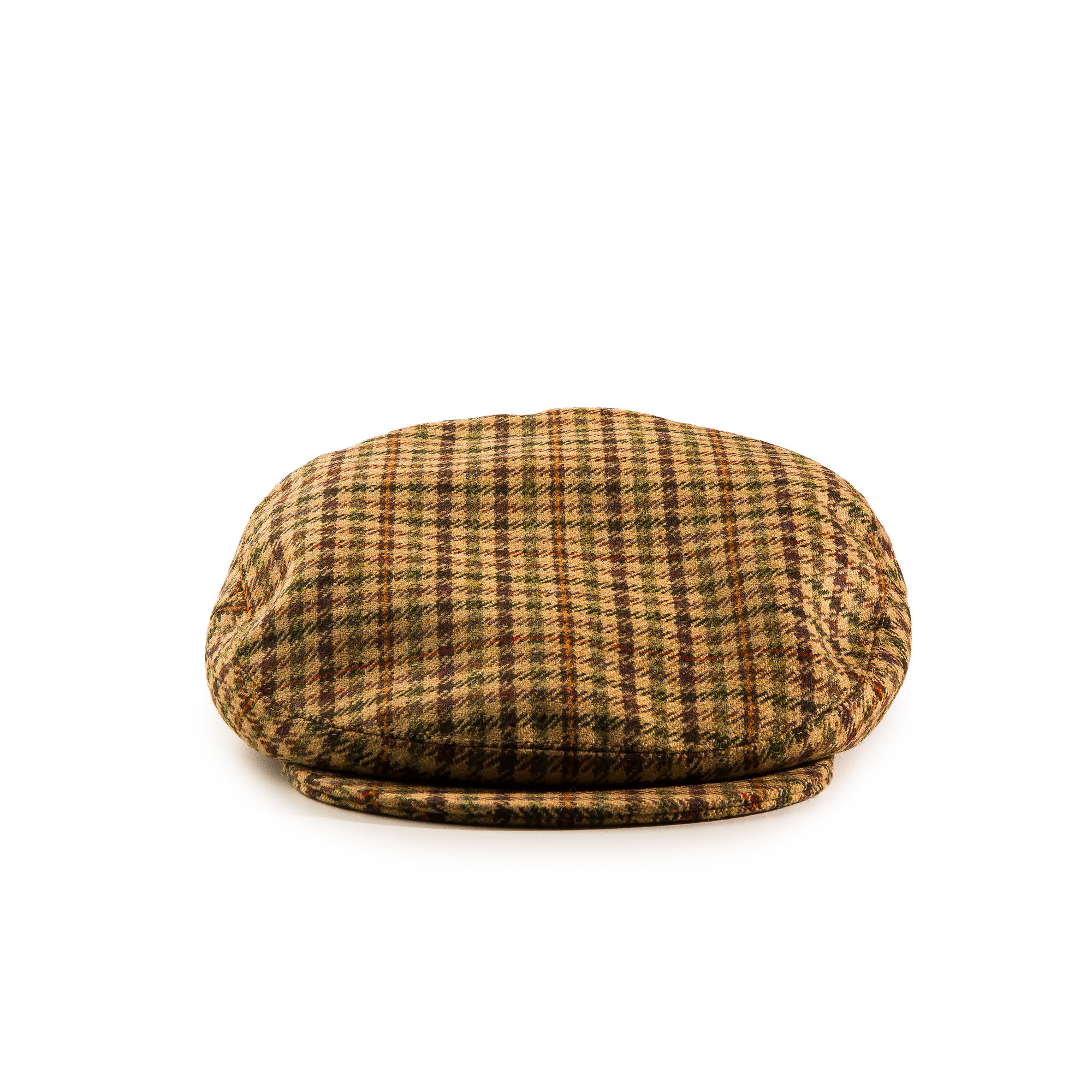Westley Richards Bond Tweed Cap - Plum Hounds Tooth Check
