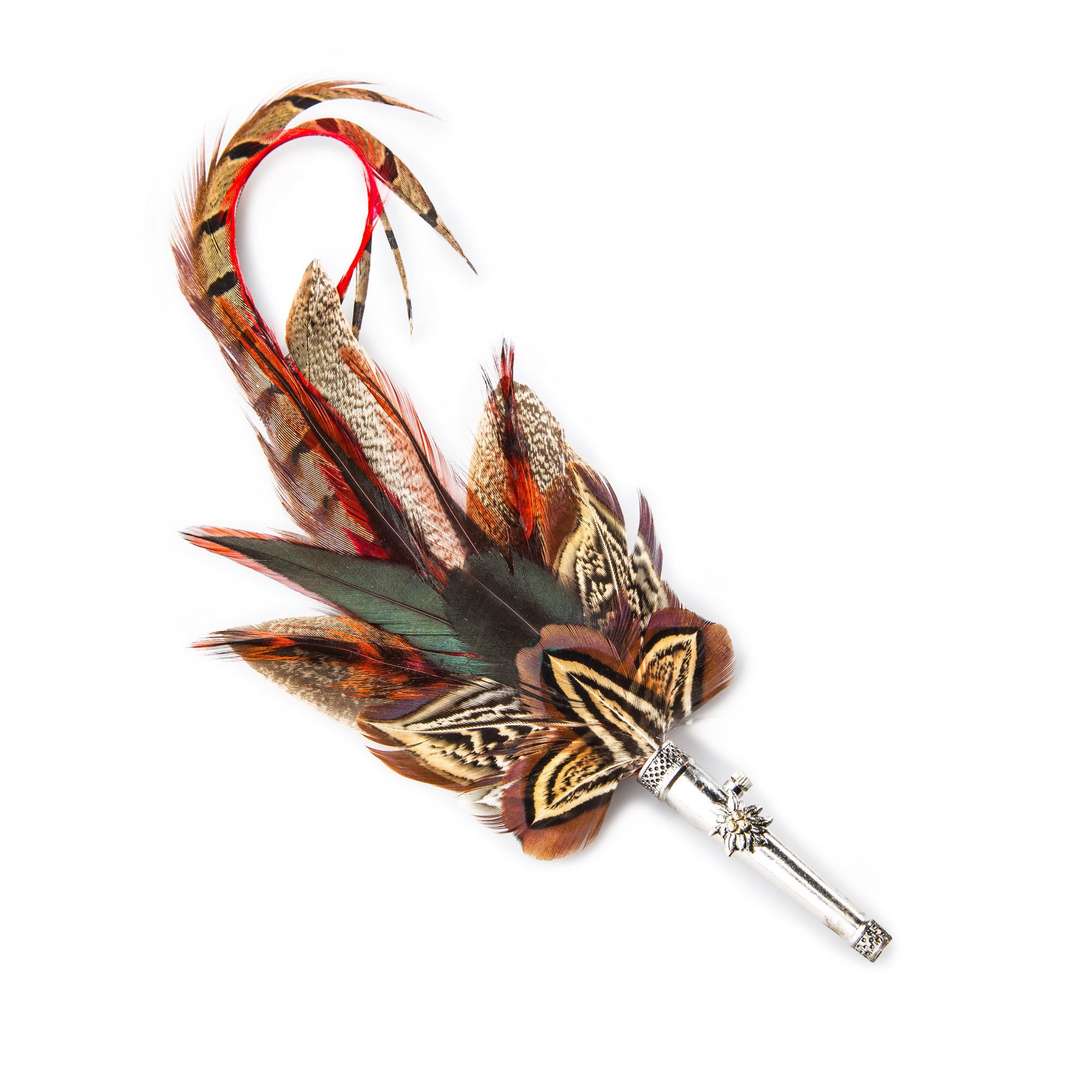 Red Feather Hat Pin