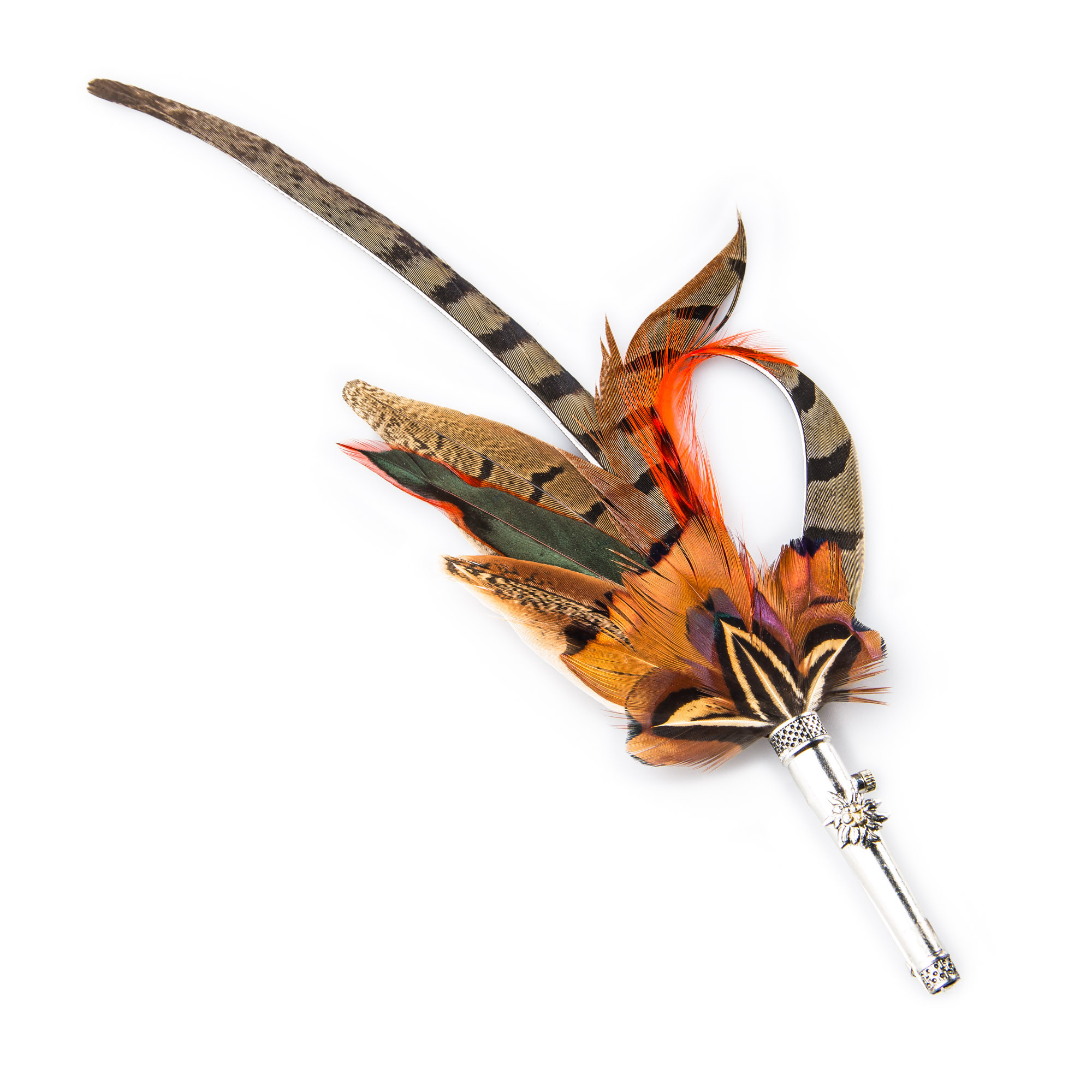 Red Feather Hat Pin