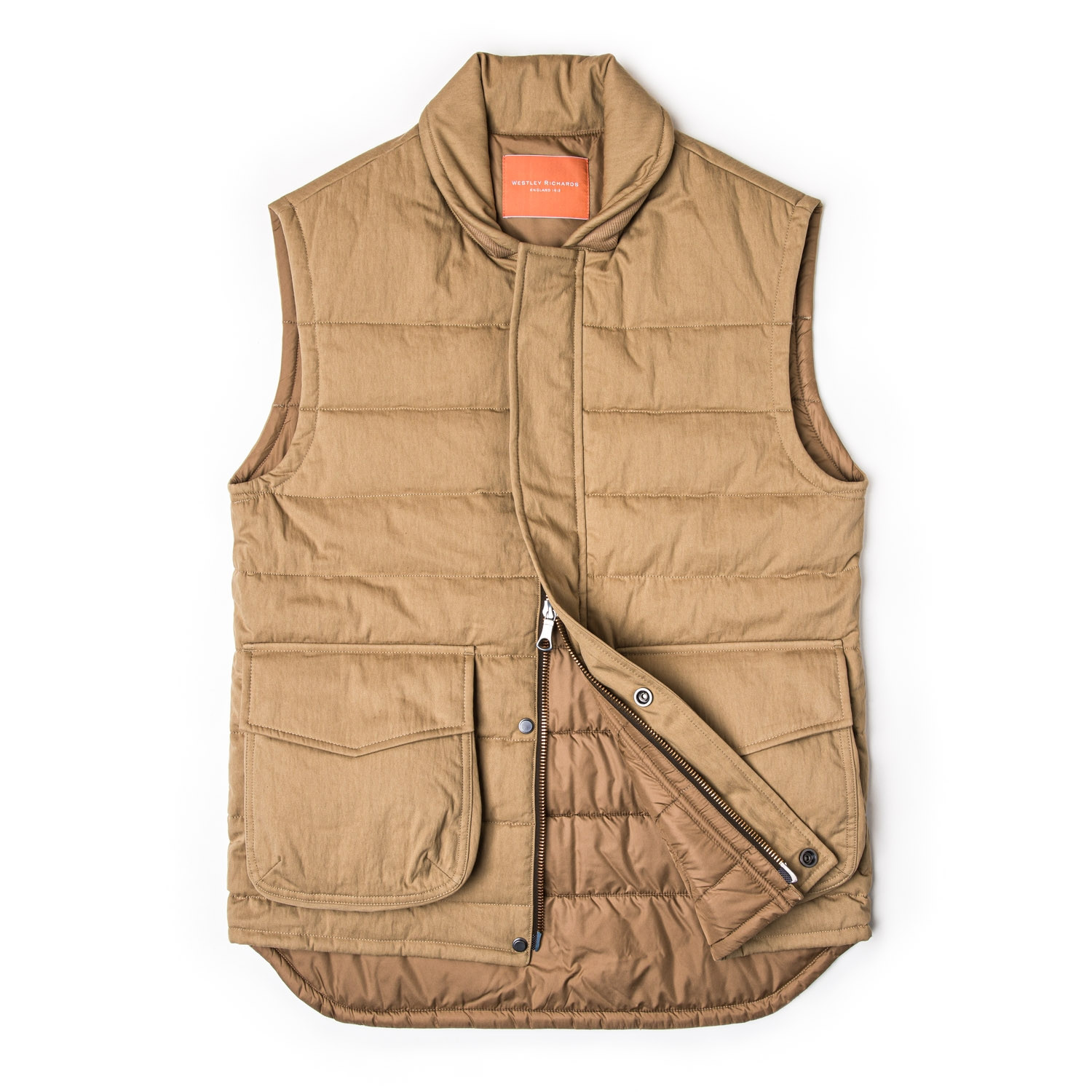 Westley Richards Pathfinder Quilted Gilet in Safari