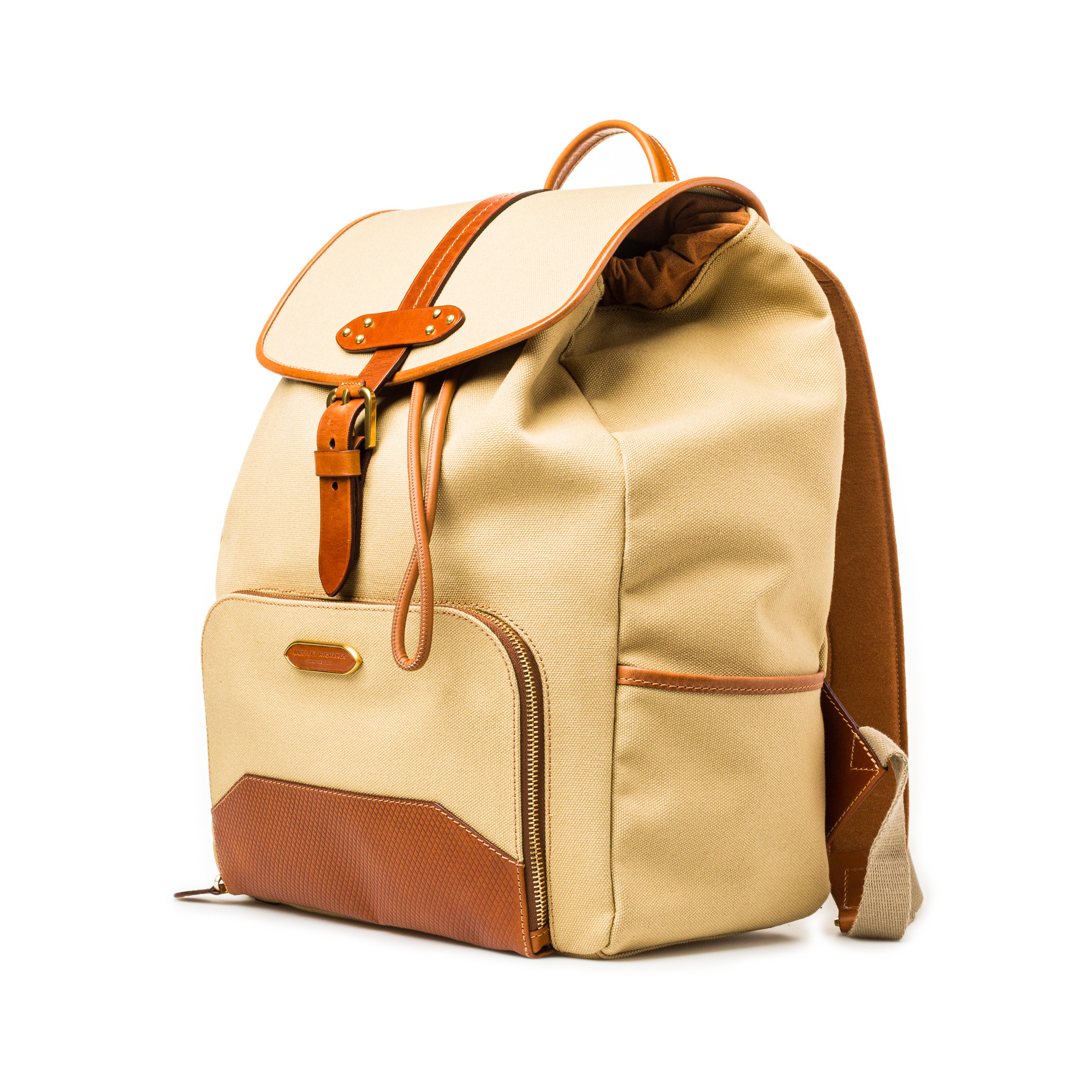 Westley Richards Bournbrook Rucksack in Safari and Mid Tan