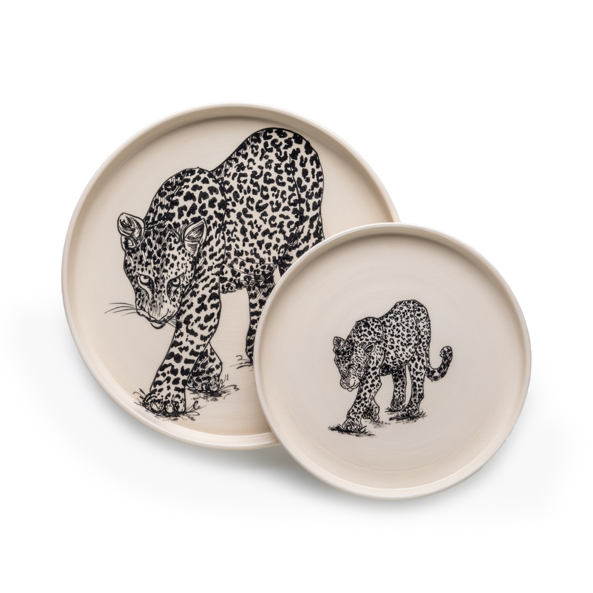 Westley Richards Large Hand Painted Leopard Dish